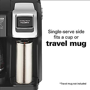 Hamilton Beach 49976 FlexBrew Trio 2-Way Coffee Maker, Compatible with K-Cup Pods or Grounds, Combo, Single Serve & Full 12c Pot, Black