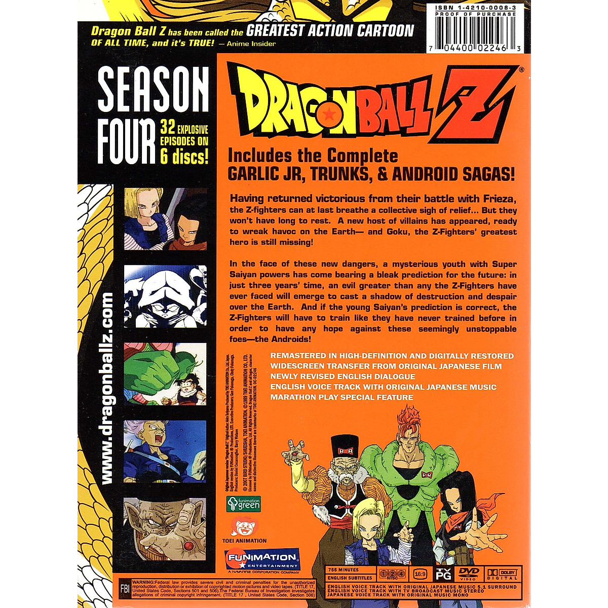 Dragonball Z Complete Seasons 1-9 Box sets (9 Box Sets)