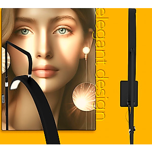 Hi_Friend Eyelash LED Floor Light, Half Moon Lamp for Lash Extension, Lighting for Beauty, Skincare, Lashes, Eyebrows, Filming Content Creation (Black)