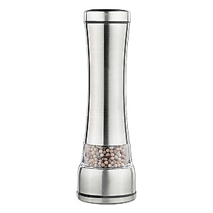 AUNKIER Salt and Pepper Grinders, Table Salt Grinders with Adjustable Ceramic Coarse Seasoners, Stainless Steel Grinder Kits for Kitchen Cooking