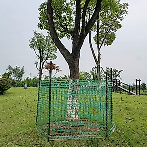 Fafaland Safety Fence Garden Netting Roll 4 X 100 Feet with Zip Ties, Temporary Reusable Plastic Mesh Fencing Netting for Snow Fence, Animal Barrier, etc. (4' X 100‘ SW, Green)