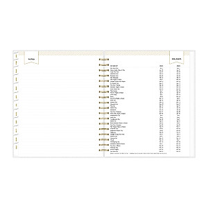 Day Designer for Blue Sky 2023 Daily and Monthly Planner, 8" x 10", Frosted Cover, Wirebound, Navy Stripe (142098)