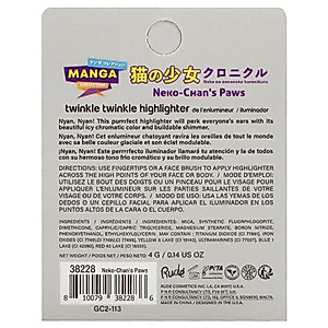 Manga Collection Twinkle Twinkle Highlighter - Neko-Chans Paws by Rude Cosmetics for Women - 0.14 oz Highlighter