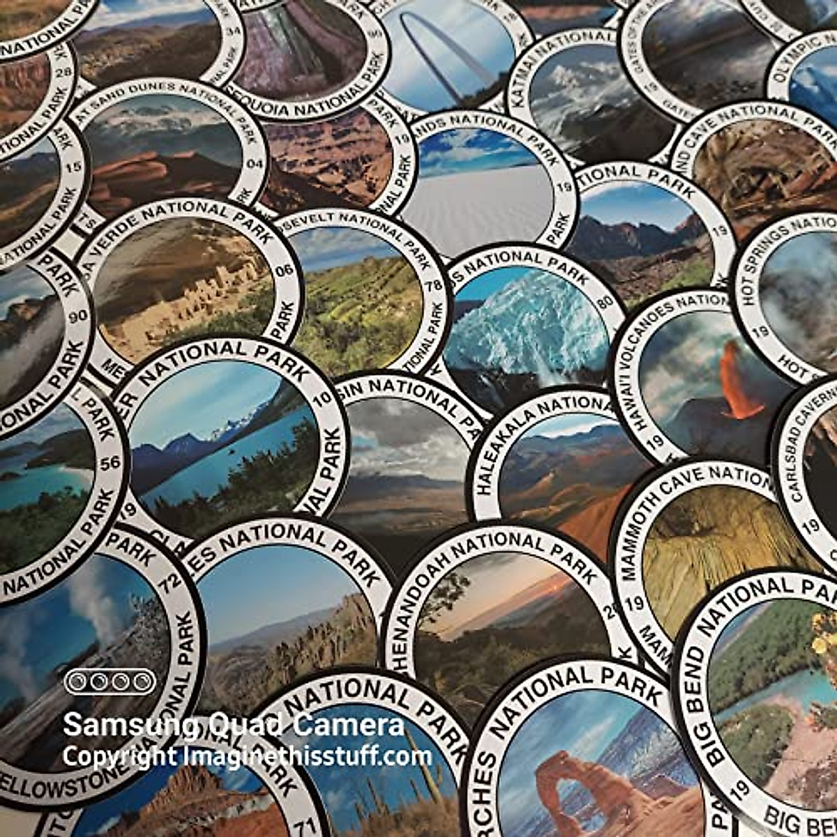 All 63 National Park Stickers - 3 inches Each