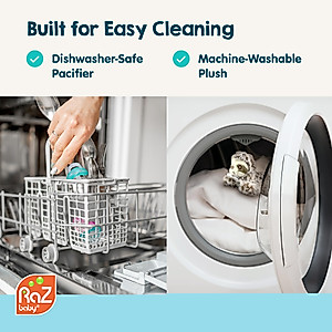 Sophie La Girafe Razbuddy Holder w/Removable JollyPop Baby Pacifier - 0M+ - Bpa Free - Pacifier Made in USA - Sophie The Giraffe - RaZbaby - Vulli