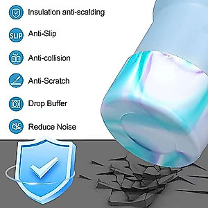 6PCS for Stanley Cup Accessory, Silicone Spill Proof Stopper Set for Stanley 40 oz Tumbler with Handle 30 oz Including H2.0, 3 Straw Covers, 1 Spill Stopper, 1 Leak Stopper and 1 Cup Boot