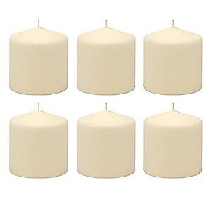 Stonebriar 18 Hour Long Burning Unscented Pillar Candles, 3x3, Ivory