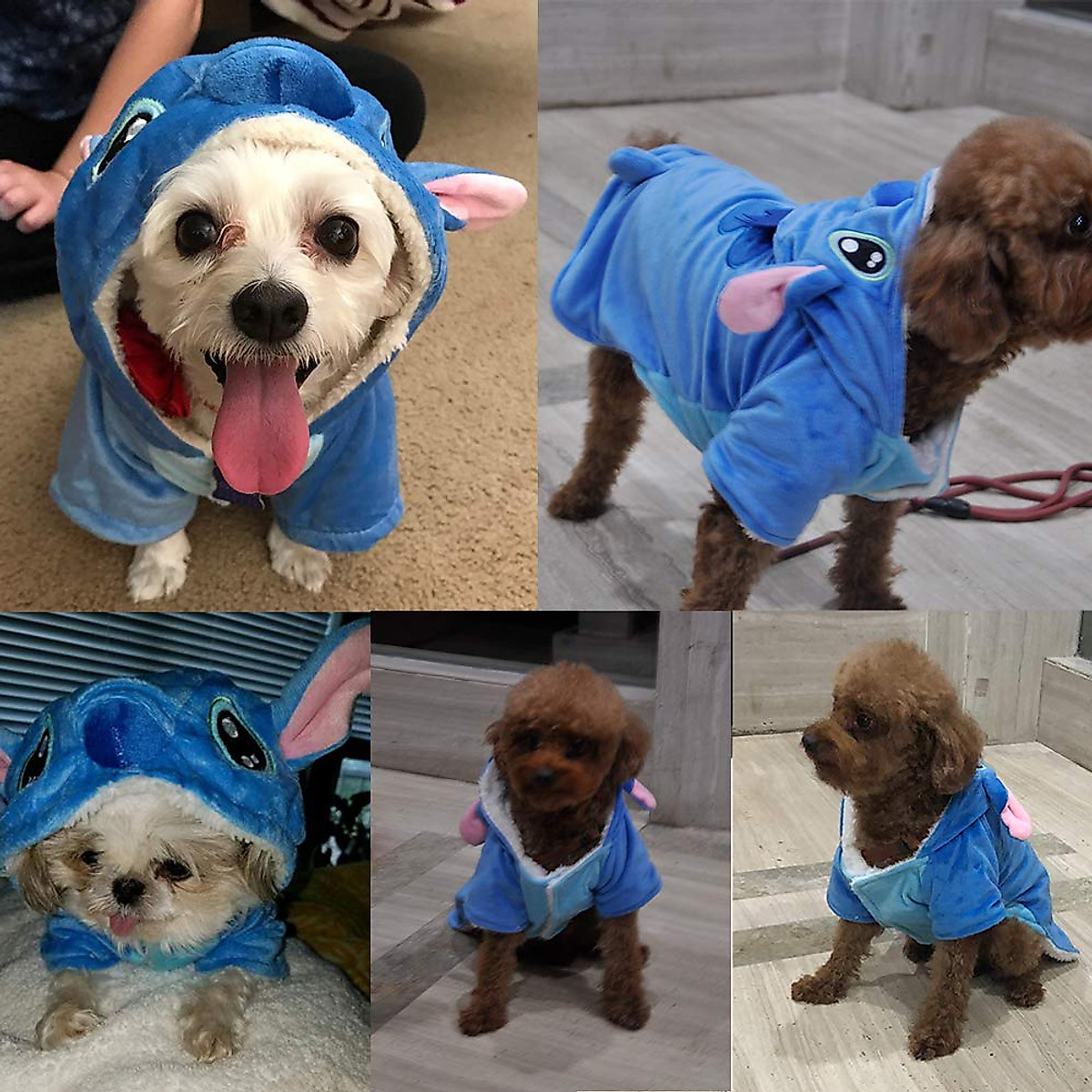 Dog Costume, Gimilife Dog Hoodie, Dog Halloween Costume Pet Xmas Pajamas Outfit, Pet Coat Cartoon Costumes for Small Medium Large Dogs and Cats for Halloween Christmas and Winter - S