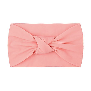 Whteian Baby Girls Headbands Newborn Infant Toddler Hairbands Turban Knotted Bows Children Hair Accessories (23 - Color)