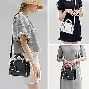 BUKATY Women's Fashion Wallets and Handbags Women Leather Top Handle Satchel Shoulder Bag Small Tote (green)