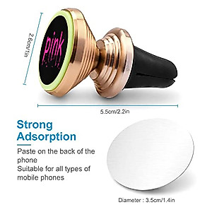 I Love Pink Super Strong Magnet Car Phone Holder Mount Air Vent Compatible with All Smart Phones and Tablets