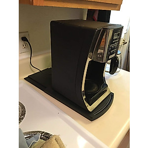 Kitchen Caddy Sliding Coffee Maker Tray 12", Flyisland Premium Under Cabinet Appliance Coffee Maker Toaster Countertop Storage Moving Slider with Smooth Rolling Wheels (ABS, 8.5"W x 12"D)