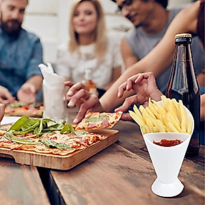 TBWHL IN-car French Fry Holder with Sauce Cup Holder Dip Set 2 In 1 French Fry Cone Dipping Cups For French Fries And Veggies