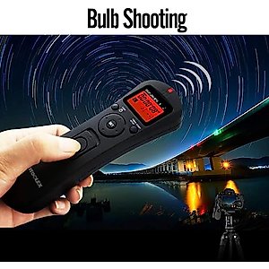 PHOTOOLEX Intervalometer Digital Camera Remote Shutter Release Controller LCD Timer Control 2.4G Wireless for Canon EOS Rebel T6 T7 80D 70D 60D 60Da 77D T7i T6i T6s SL2 SL1 T5 T3 T5i T4i T3i T2i