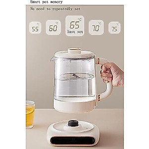 1.5L Electric Kettle Temperature Control Kettle Multi-Function Health Pot Teapot Flower Teapot Automatic Multi-Function Thickened Household Glass Pot Mute Boiling Water A,1.5L