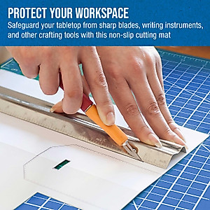 U.S. Art Supply 18" x 24" Pink/Blue Professional Self Healing 5-Ply Double Sided Durable Non-Slip Cutting Mat Great for Scrapbooking, Quilting, Sewing and all Arts & Crafts Projects