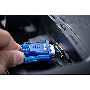 BTO VGA to VGA Cable 6 Feet Long PC Computer Monitor, Projector, Cord 1080p Full HD High Resolution, Male to Male Blue Cable (6 Feet).