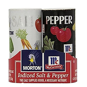 Morton's 4 oz. Salt and Mccormick 1.25 oz. Pepper Shakers 2 Bundles