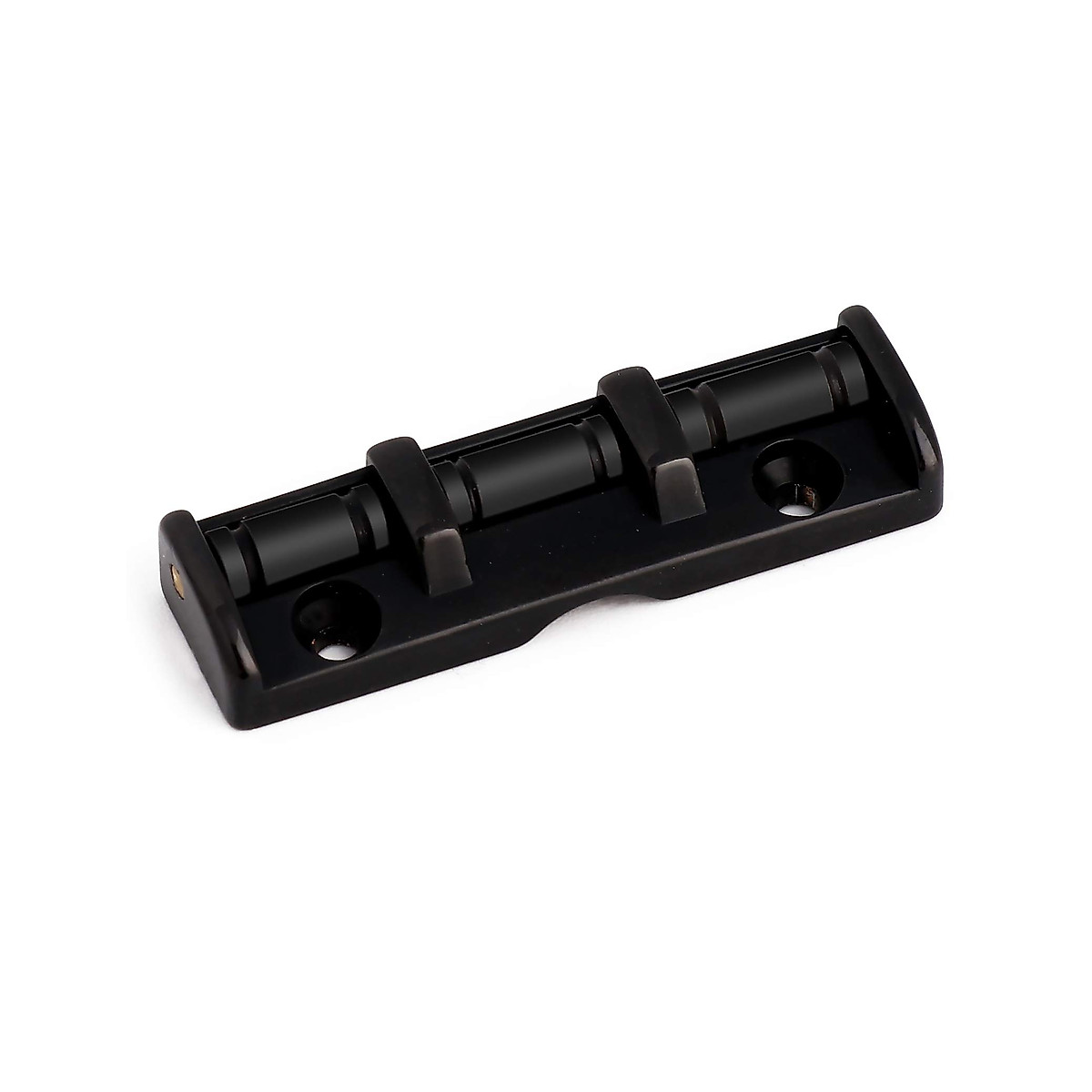 Holmer 6 String Metal Guitar Roller Nut 3 Saddles with Screws Compatible with Strat or Tele Electric Guitar Black.