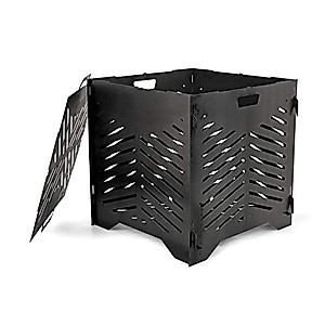 Camco 22-Inch Burn Bin | Features hand-oiled structurally reinforced side and base panels | 22-inches (L) x 22-inches (W) x 22-inches (H) (51251)