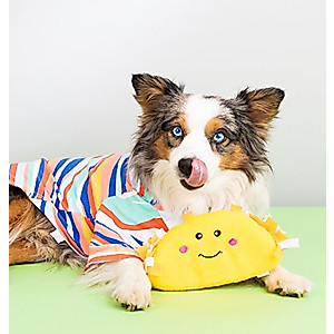 ZippyPaws NomNomz, Tasty Taco - Plush Squeaky Dog Toys for Small & Medium Dogs, Food Shaped Puppy Toys with Squeakers, Food Themed Toys for Small & Medium Dog Breeds