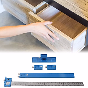 MISNODE Woodworking Hole Positioner Aluminum Alloy Cabinet Hardware Jig Drill Guide Hole Punch Locator Kit Punch Locator for Drawer Door Handle