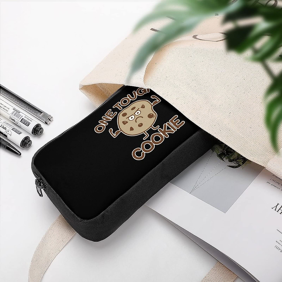 Strong Cookie Pencil Case Pencil Pouch Coin Pouch Cosmetic Bag Office Stationery Organizer