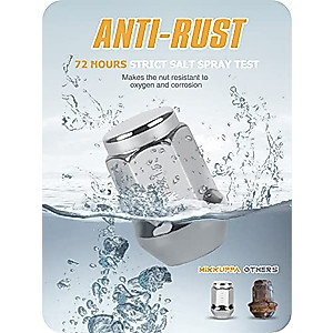 MIKKUPPA M12x1.5 Lug Nuts - Replacement for 2006-2019 Ford Fusion, 2000-2019 Ford Focus, 2001-2019 Ford Escape Aftermarket Wheel - 20pcs Chrome Closed End Lug Nuts