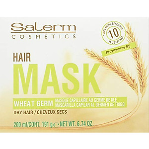 Salerm - Nourishing Hair Mask - 200 ml - with Wheat Germ - for Dry and Damaged Hair - Deep Hair Hydration - Shine and Brightness - Hair Strengthening