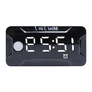 Motorcycle Digital For Time Clock + Thermometer +Voltage Voltmeter 3 In 1 Waterproof Tester Battery Moniter Gauge Digital Time Clock