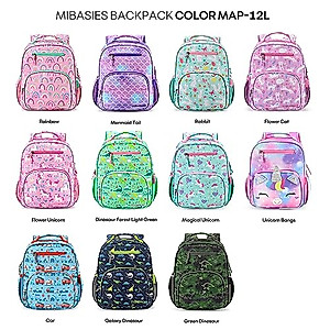 mibasies Girls Backpack for Elementary School, Backpack for Girls 5-8, Lightweight Kids Backpacks for Girls(Rabbit)