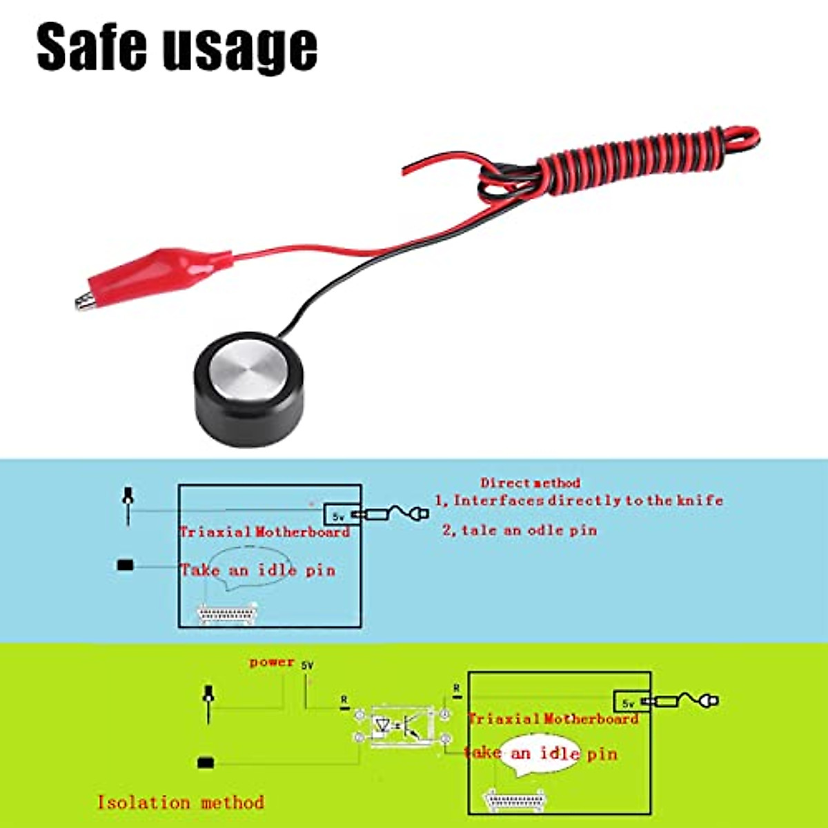 Akozon CNC Router Z-Axis Tool Setting Touch Plate CNC Touch Plate Probe Block Router Probe Milling Tool Router Z-Axis Zero Check Touch Plate Setting Probe for Milling DIY Engraving Machine Probe