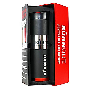 BURNOUT Temperature Regulating Travel Mug 16 oz Black - Drink NOW & HeatZorb Tech