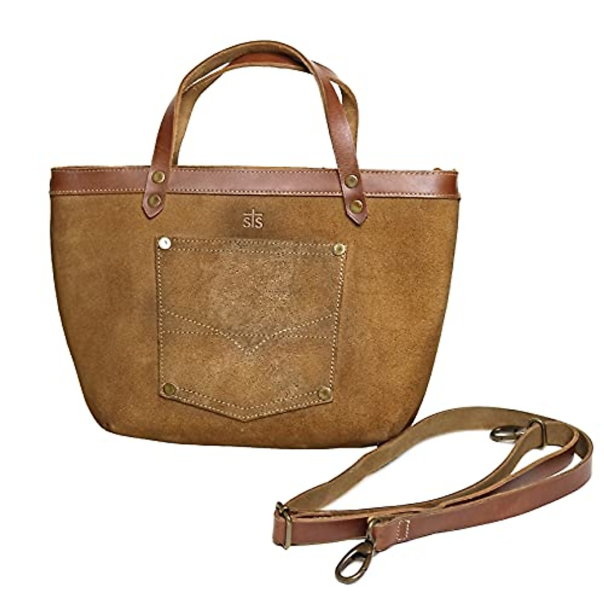 STS Ranchwear Calvary Satchel Distressed Brown Leather One Size