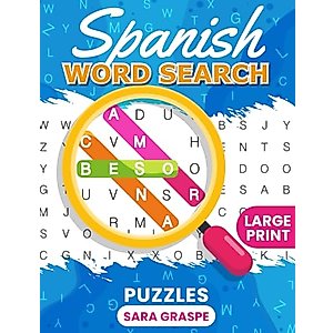 Large Print Spanish Word Search Puzzles: 100 Themes With Decorations