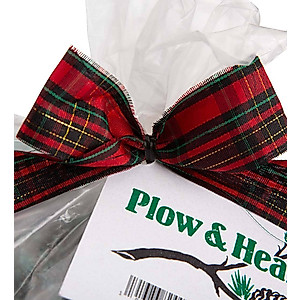Plow and Hearth Color-Changing Fireplace Color Cones, 1 lb. in Gift Basket, Indoor/Outdoor Wood Fires, Fire Pit, Hostess Gift, Housewarming Gifts, 10 Minutes, Blue and Green Flames, 7" Dia. x 10" H