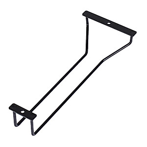 Dianoo Wine Glass Holder, Stemware Rack, Wine Glass Rack Under Cabinet With Screws, 27cm 1 Row Black