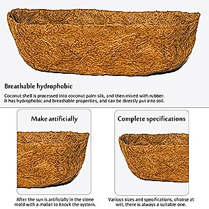 Ayybf 3-Packs Coco Liner,Wall Basket Planter Liner, Coco Liner Roll Hanging Basket Pad,Garden Plants Wall Planter Basket, Durable Coconut Husk for Planting. (24in)