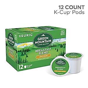 Green Mountain Coffee Keurig Single-Serve K-Cup Pods, Breakfast Blend Light Roast Coffee, 12 Count