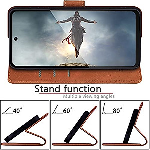 SUANPOT for Moto G Stylus 2022 5G Wallet case 【RFID Blocking】 Credit Card Holder, Flip Folio Book PU Leather Phone case Shockproof Cover Women Men for Moto G Stylus 2022 5G case (Light Brown)