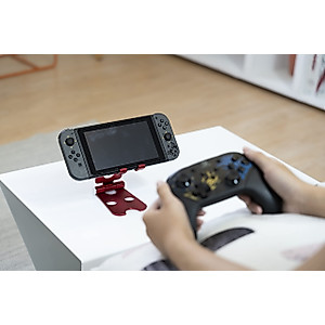 GAME'NIR Multi-Angle Adjustable Compact Metal Foldable Holder Stand for Nintendo Switch, iPad, iPhone, Samsung Galaxy, Google Nexus, Switch Stand, tablet stand holder, Mobile phone holder stand, BLACK
