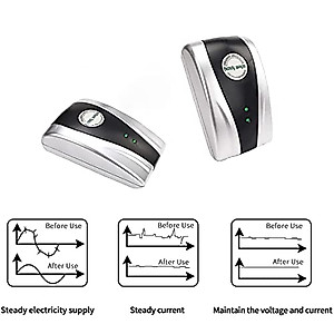 Duvik Power Saver, Energy Saver, Electricity Reducer Power Saving Box US Plug 90V-250V 30KW for Household Office Market 6 Pack, black