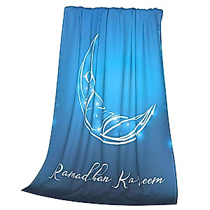 Ramadan Kareem 2023 Blanket Soft Plush for Couch Living Room Blanket Xmas Gift for Kids Adults ,50"x40"