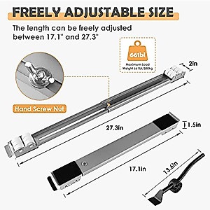 KELIXU Appliance Rollers Heavy Duty Furniture Dolly Mobile Roller, Washing Machine Stand with Wheels Mobile Base for Refrigerators, Dryers, Washing Machines, Support 660 LB, Gray