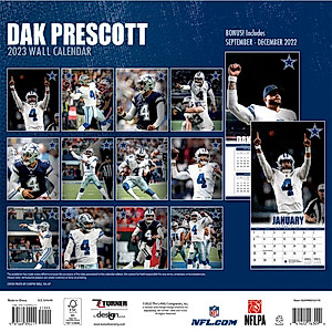 Dak Prescott Dallas Cowboys 2023 Player Calendar