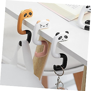 STOBAZA 4pcs Cartoon Animal Desktop Hook Desk Office Bag Hook Nail Handbag Hook Holder Plastic Reusable Hooks Heavy Duty Hangers Tote Multi-Function Hooks Abs Hanger Rack Non-Slip Student