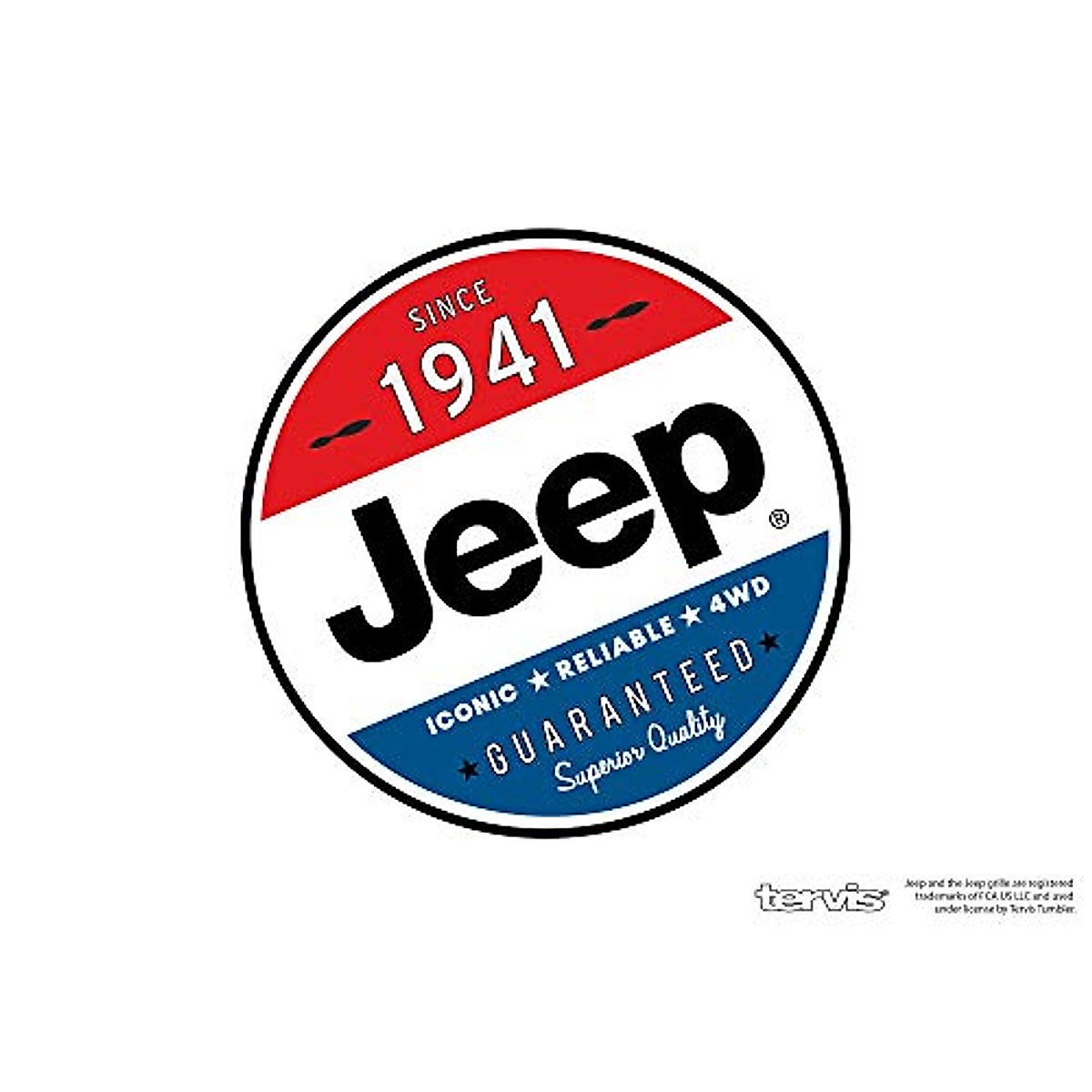 Tervis Jeep Colossal Triple Walled Insulated Tumbler Travel Cup Keeps Drinks Cold & Hot, 30oz - Legacy, Stainless Steel