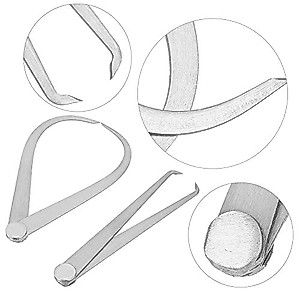 2PCS Inside Outside Calipers Machinist Stainless Steel Measuring Metalworking Tools Set Metal Firm Friction Joint 6"