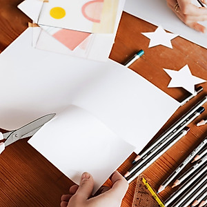 50 Pack White Cardstock 8.5 x 11 White Paper, Goefun 65lb Card Stock Printer Paper for Cards Making, Office Printing, Paper Crafting