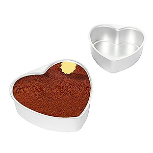 6/8/10 Inch Heart Shaped Cake Pan,Aluminum Cake Tray for Wedding Birthday Anniversary, Kitchen Baking Bread Cheesecake Non-stick Cake Mold 8Inch